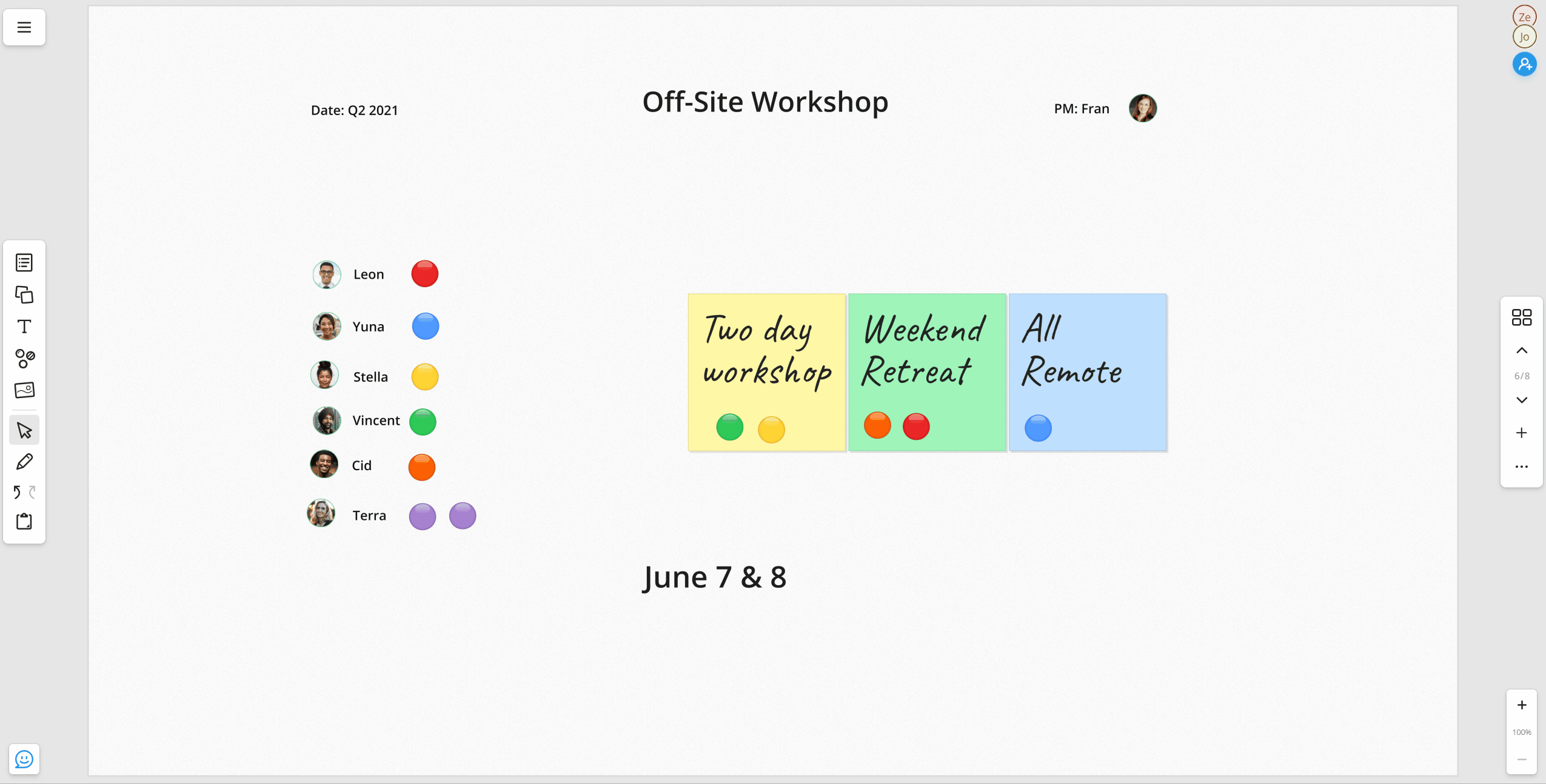 Free Online Workshop Board Signup