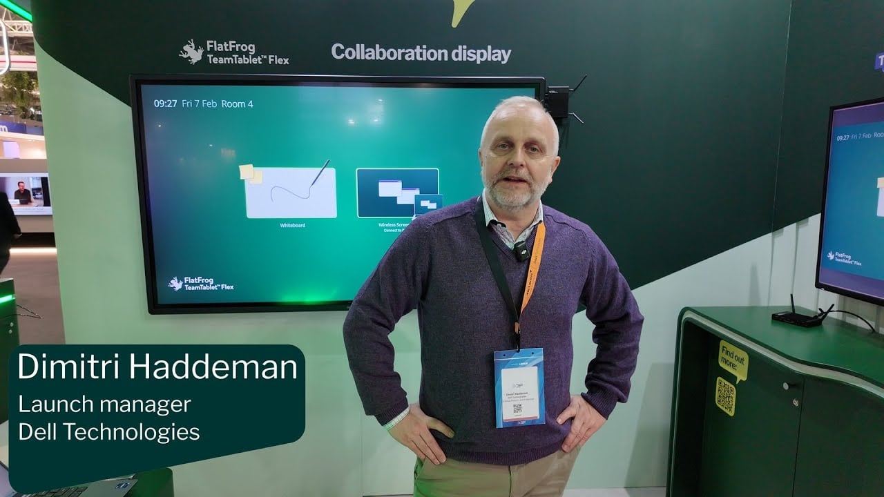 Dell collaboration display with TeamTablet Flex in Microsoft Teams Room ...