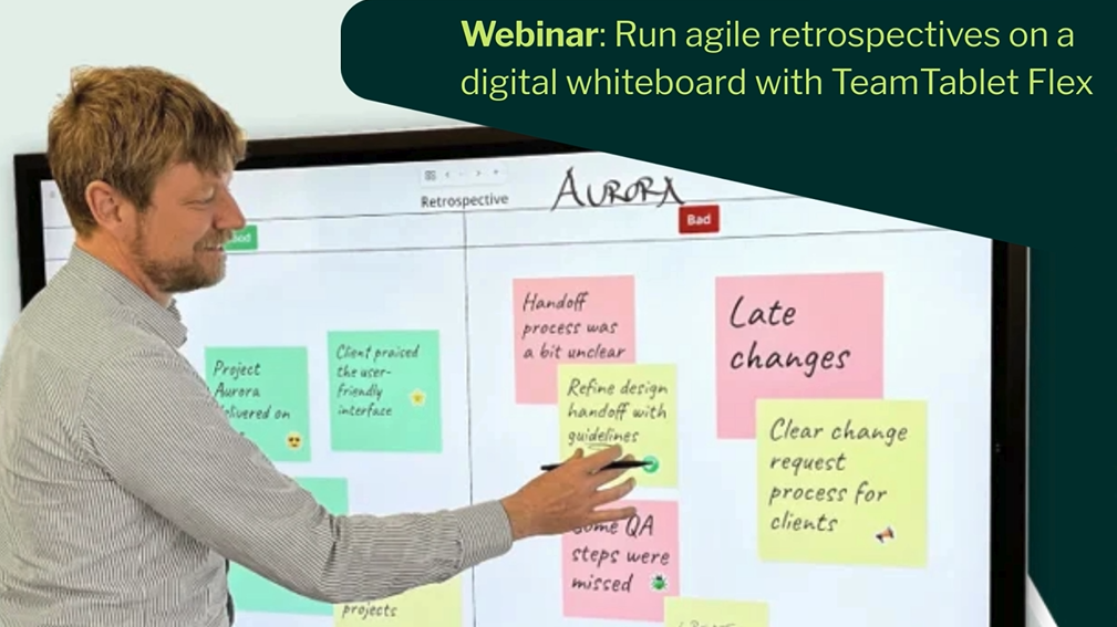 How to run agile retrospectives on a digital whiteboard with TeamTablet Flex